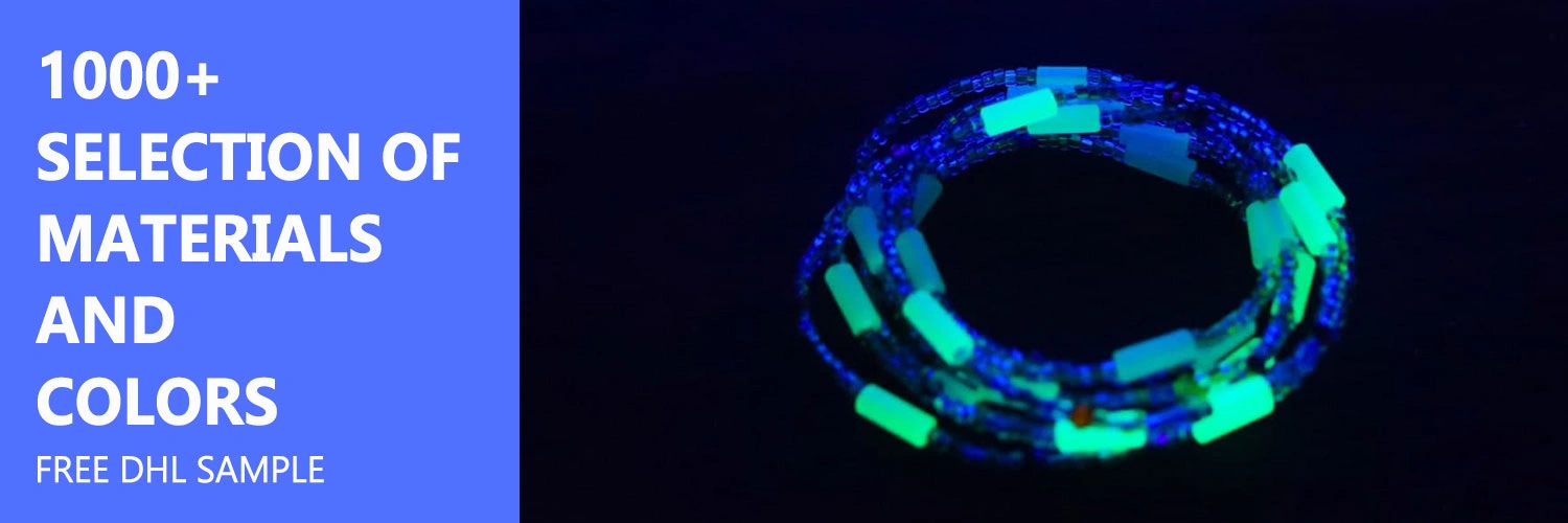 Multicolored Glow-in-the-Dark or UV Fluorescent Beads - Various Pattern ...