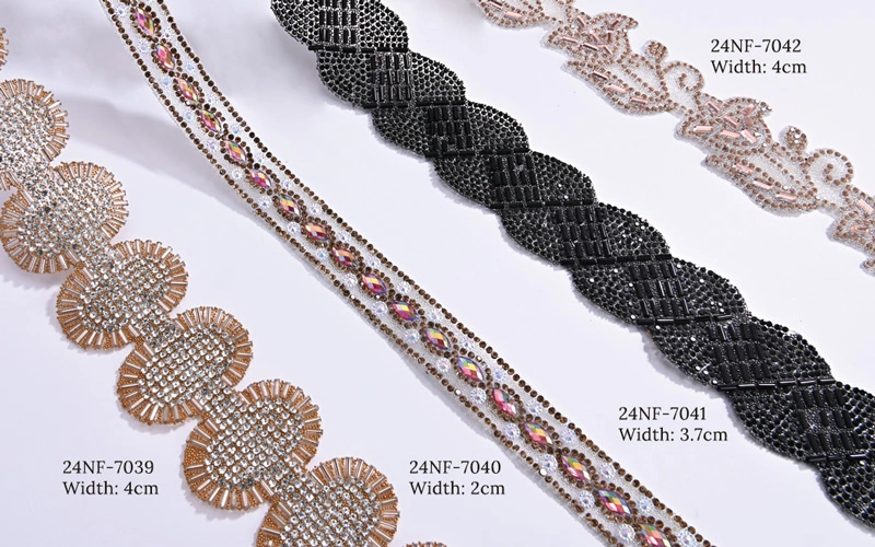 Custom Designs Iron on Beads & Rhinestone Trim | MH Wholesale