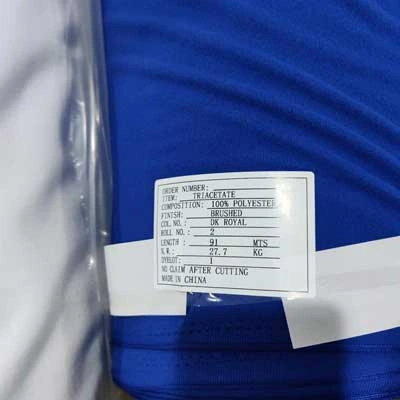 100% Polyester Brushed Triacetate Tracksuit Material for School ...