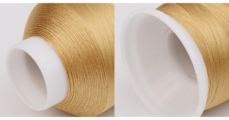 Metallic Gold 120D/2 Polyester Embroidery Thread 5000M