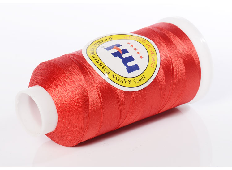 150/2 150D/2 100% Viscose Rayon Embroidery Threads - Red