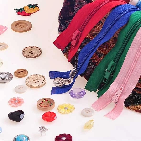Zippers & Button Fastener for Sewing