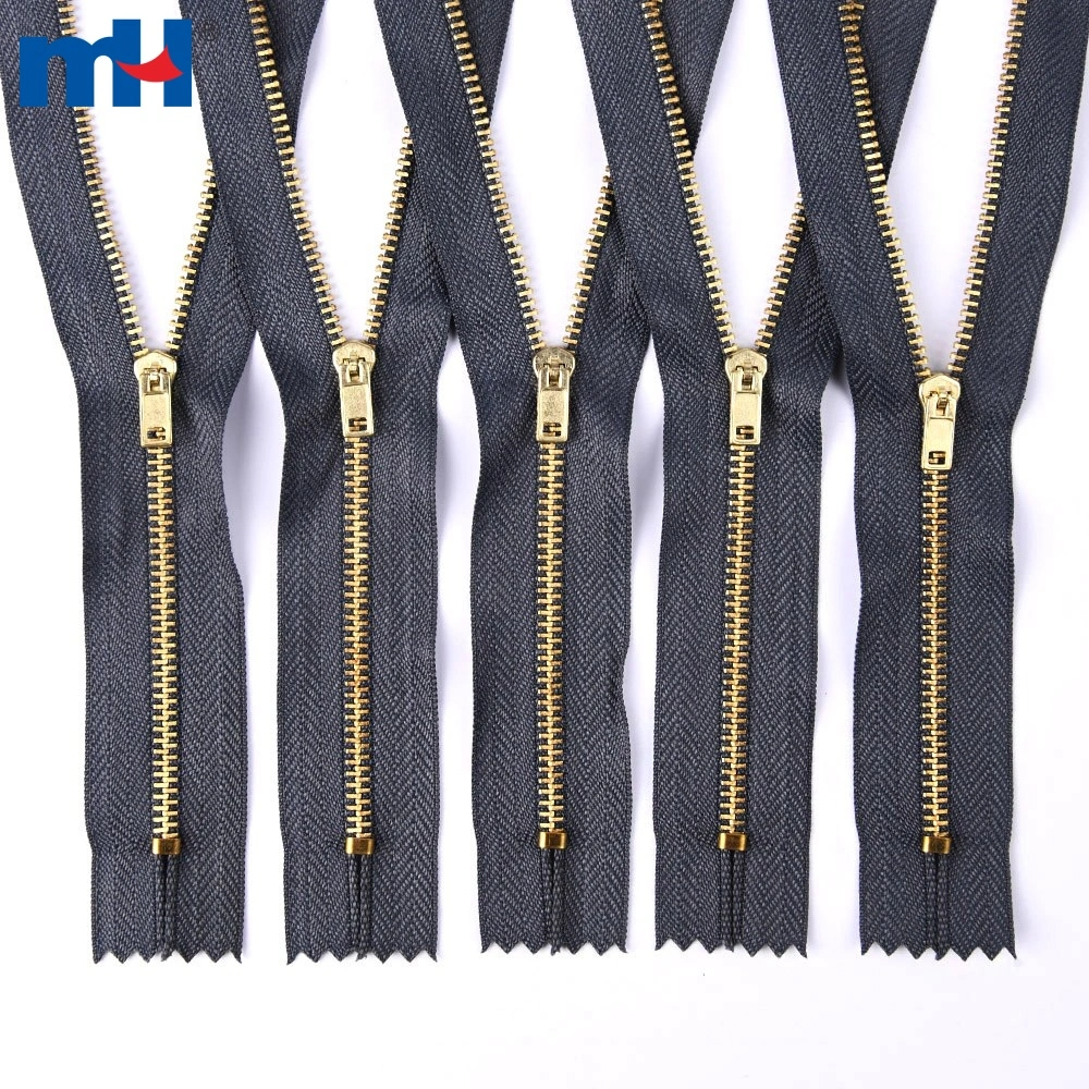 MH China Factory Direct #3 Pin Lock Closed End Jeans Brass Zippers for Sale