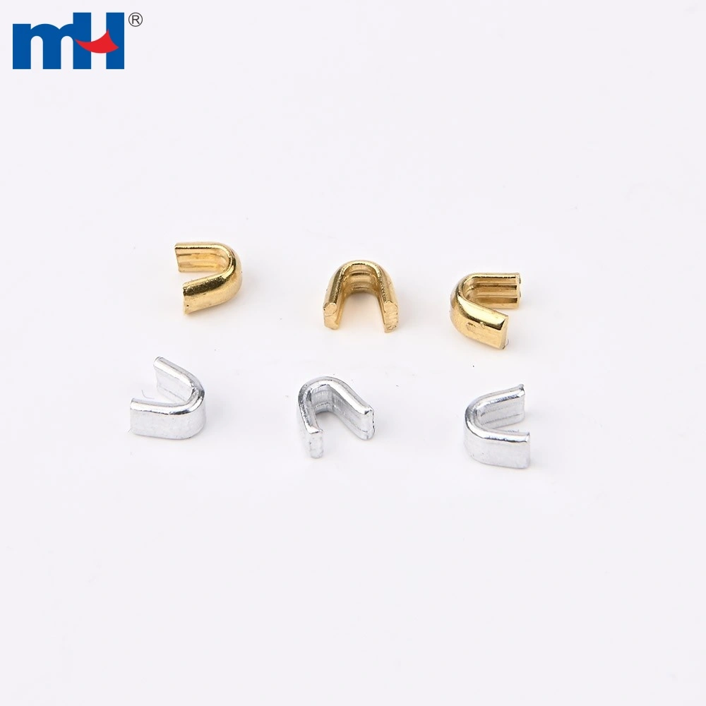 Brass or Aluminum U Shaped Zipper Top Stopper Made in China
