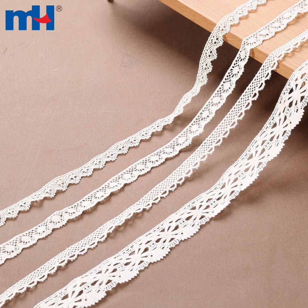 Custom Beige Cotton Crochet Lace Trim Ribbon