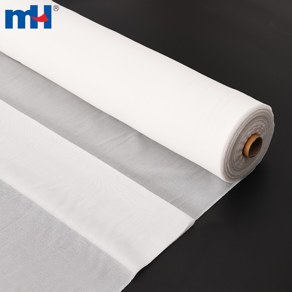 MH Manufacturer PA Coating White Tricot Fusible Woven Interfacing