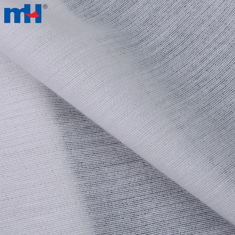 MH Wholesale Iron on White Weft Insertion Fusible Knit Interfacing