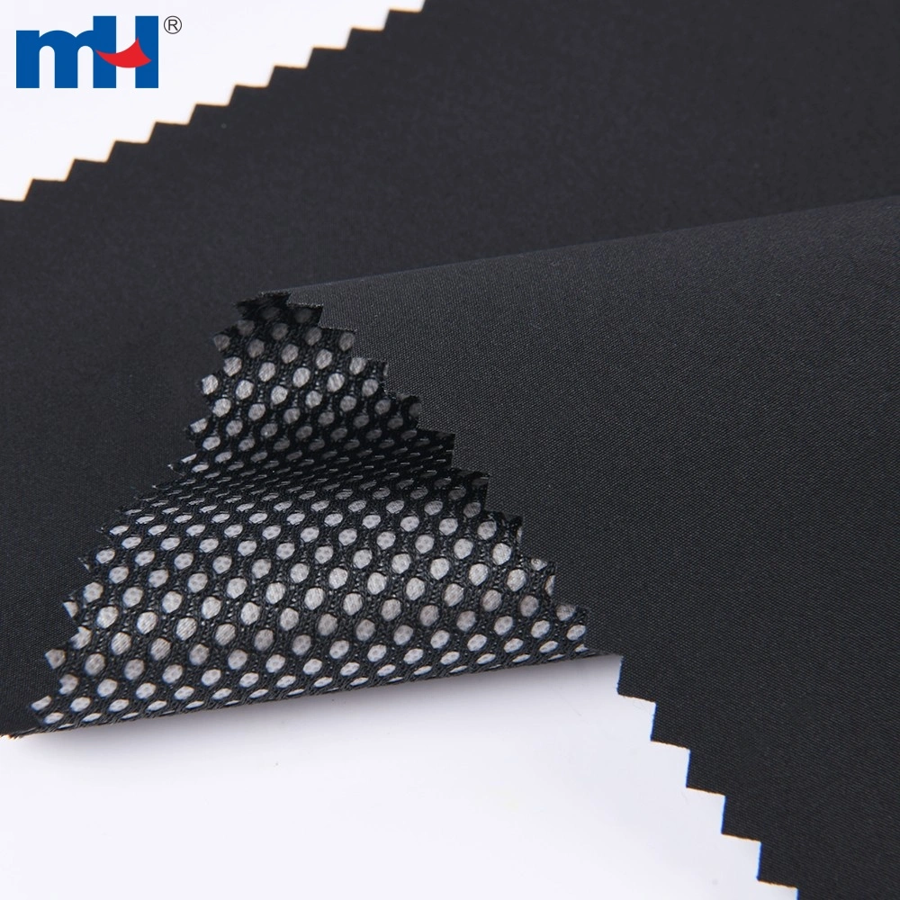 MH Waterproof Polyester Pongee Bonded Mesh Fabric with TPU Coating