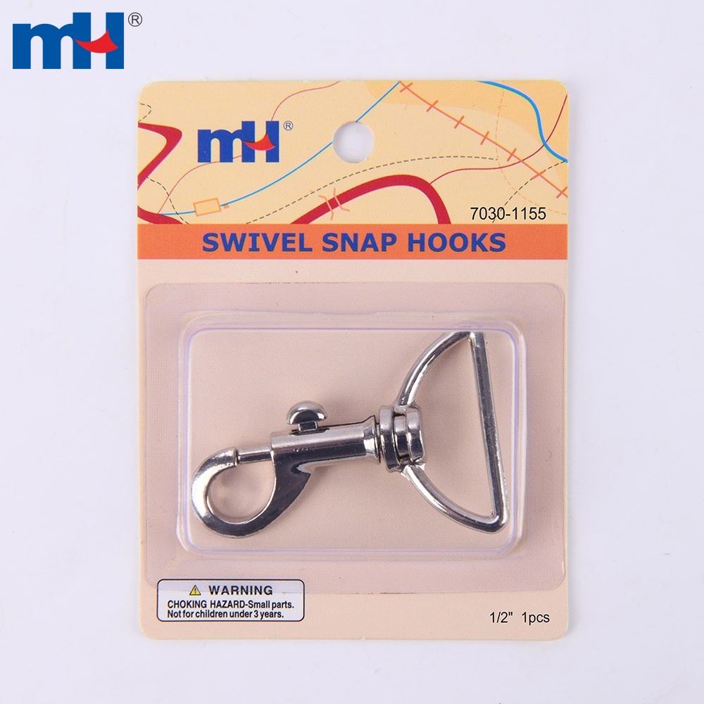 Swivel Snap Hooks with D Rings for Keychain and Handbag