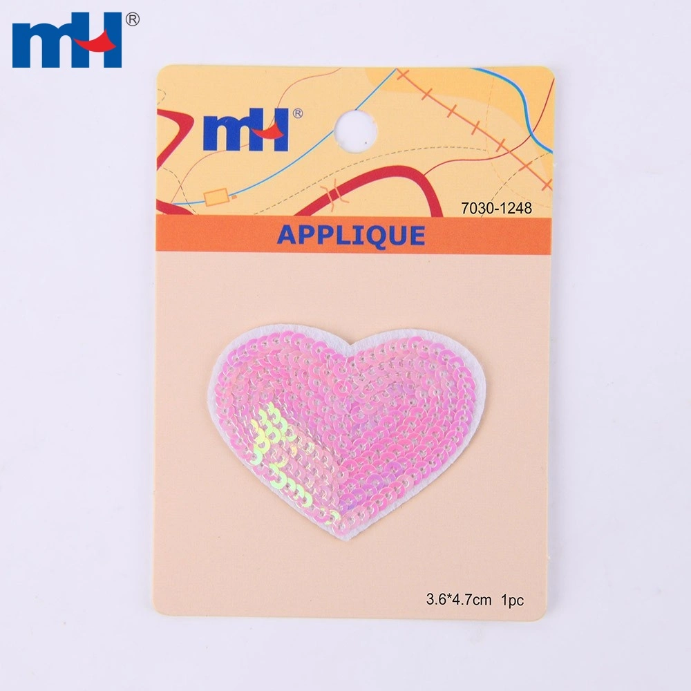 Iron on Pink Heart Patch for Tote Bags Jackets