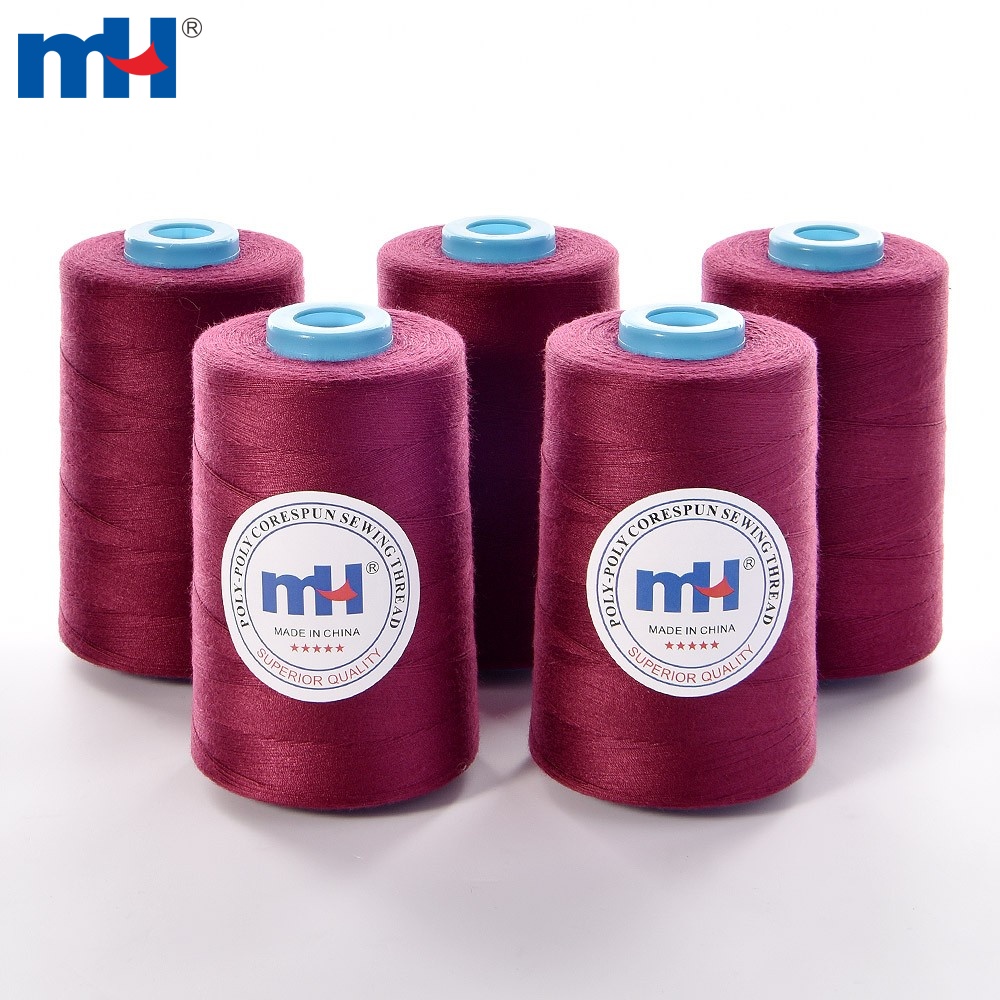 Hilo de coser de poliéster hilado con núcleo 100% Polypoly 3000yds