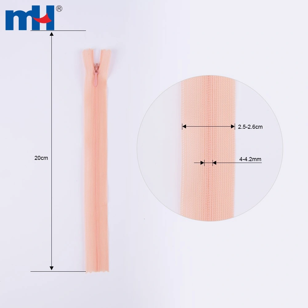 #3 Invisible Lace Tape Close End Zipper Assorted Color Zippers