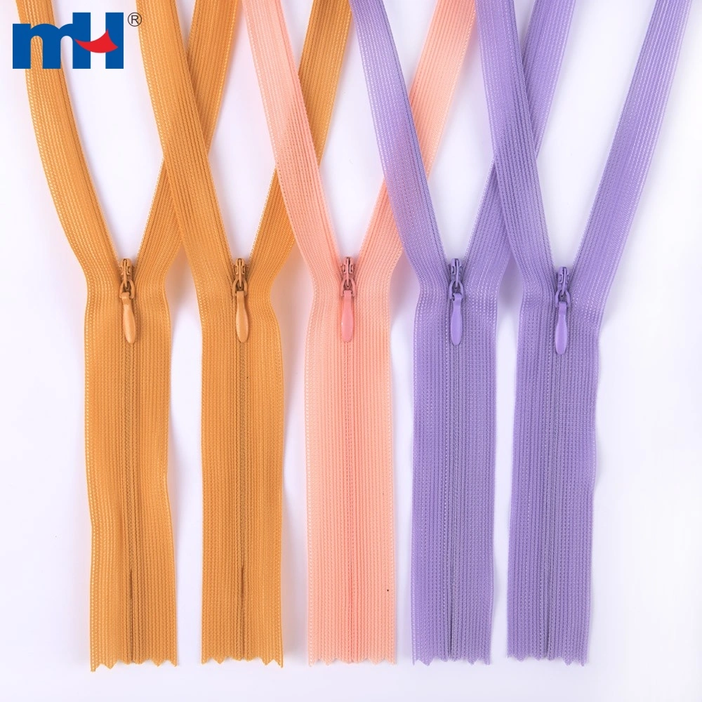 #3 Invisible Lace Tape Close End Zipper Assorted Color Zippers