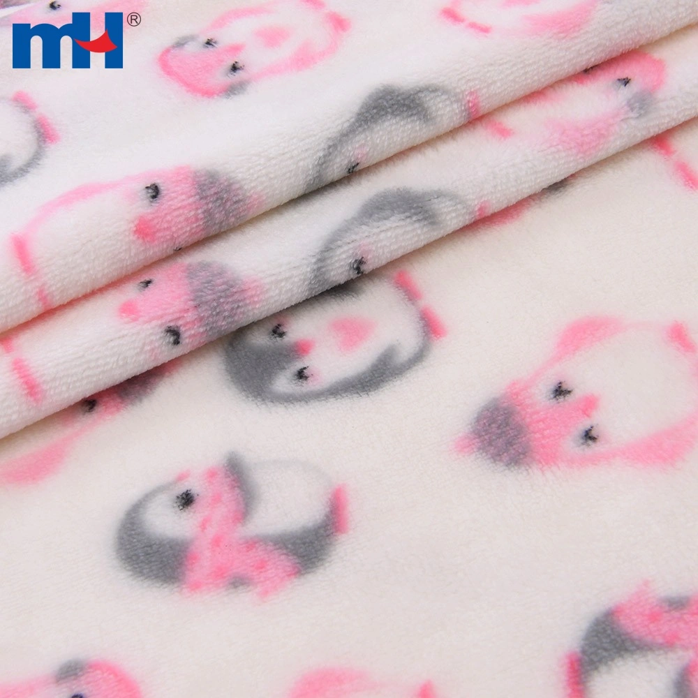 Double Sided 100% Polyester Printed Flannel Fleece Material