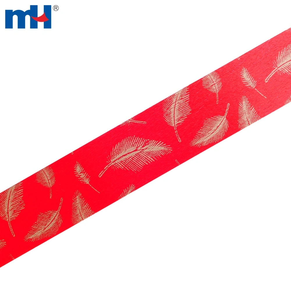 Feather Printed Pull Bow Gift Wrapping Ribbons