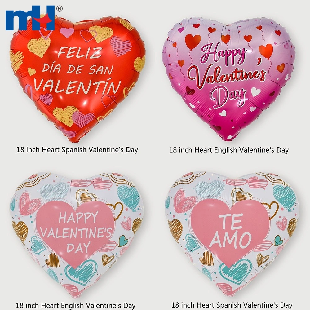 Personalised 18" Happy Valentine's Day Hearts Foil Mylar Balloons