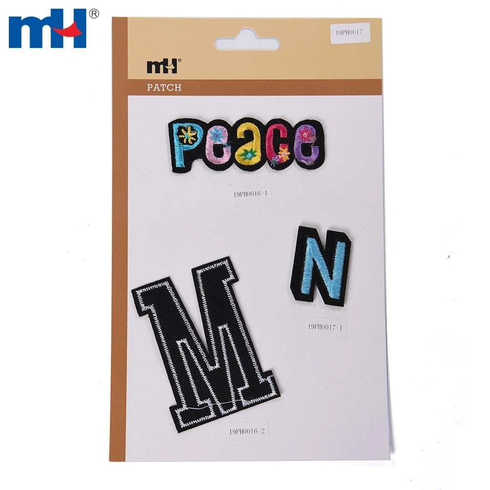 Words Assorted Sew-on Embroidery Patches Applique