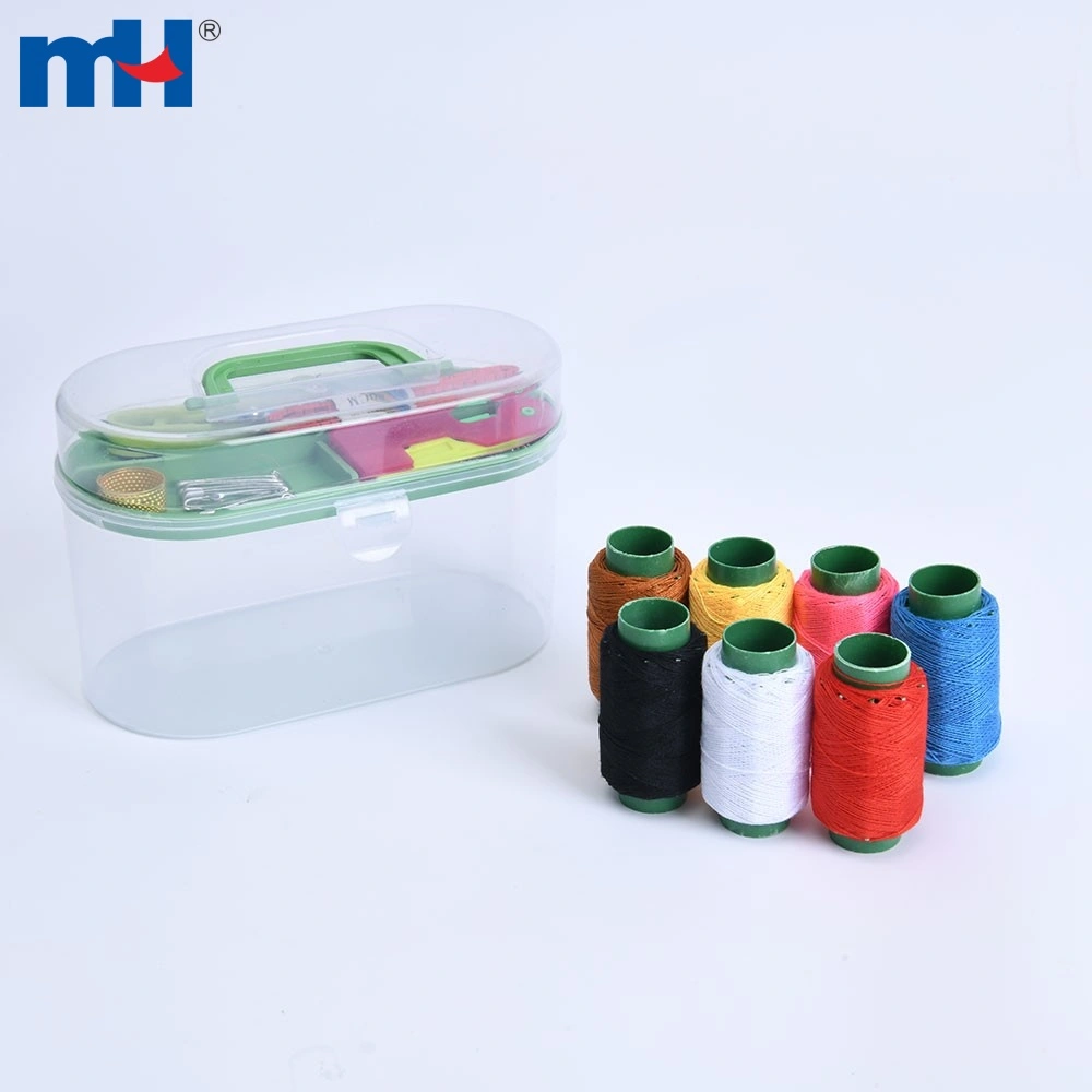 Large Sewing Box Threader Needle Tape Measure Scissor Thimble Kit Tool