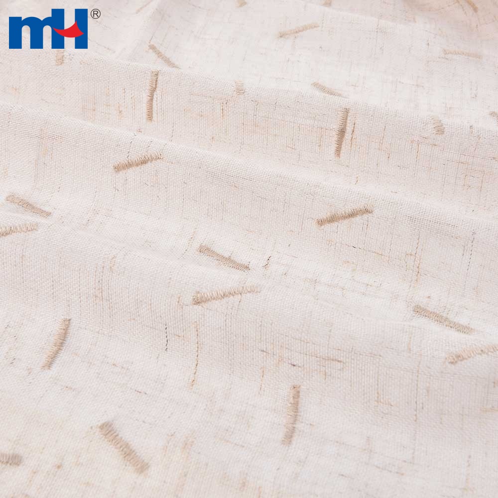 Light Weight Polyester Linen Blend Sheer Organza Curtain Fabric