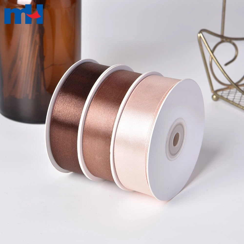 1 inch 25mm Polyester Double Faced Shiny Satin Ribbon for Decoration