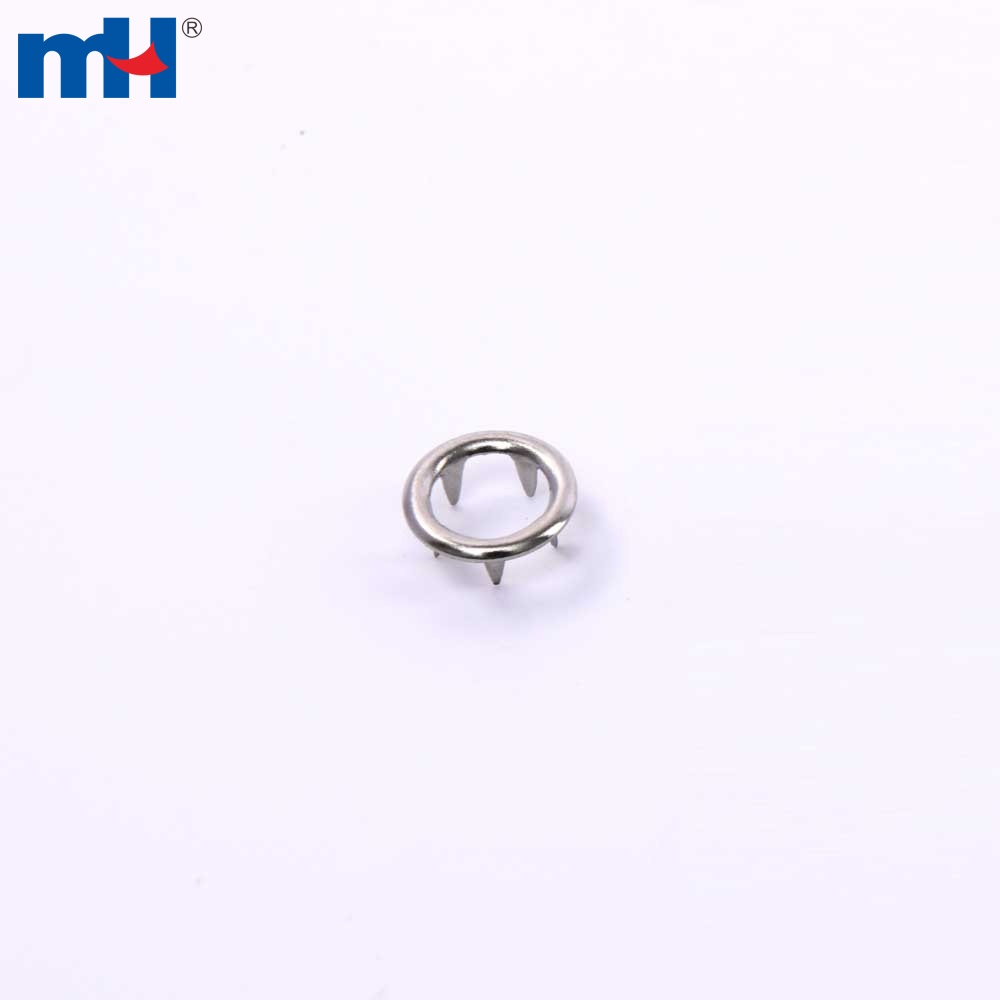 7.5mm Metal Prong Snap Ring Buttons Fastener