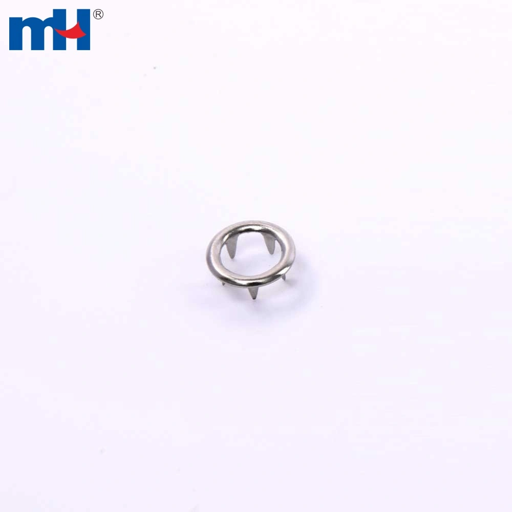 7.5mm Metal Prong Snap Ring Buttons Fastener
