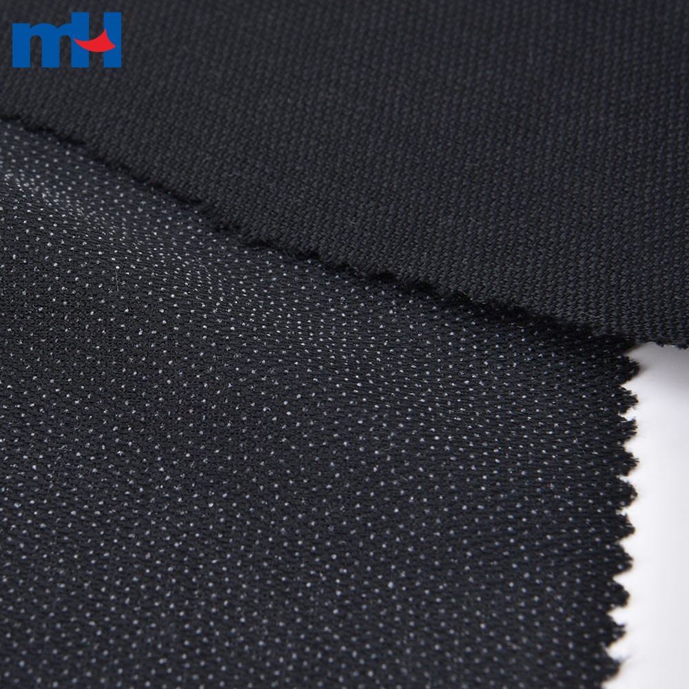 MH Custom 75D*120D Polyester Twill Woven Adhesive Interlining Fabric