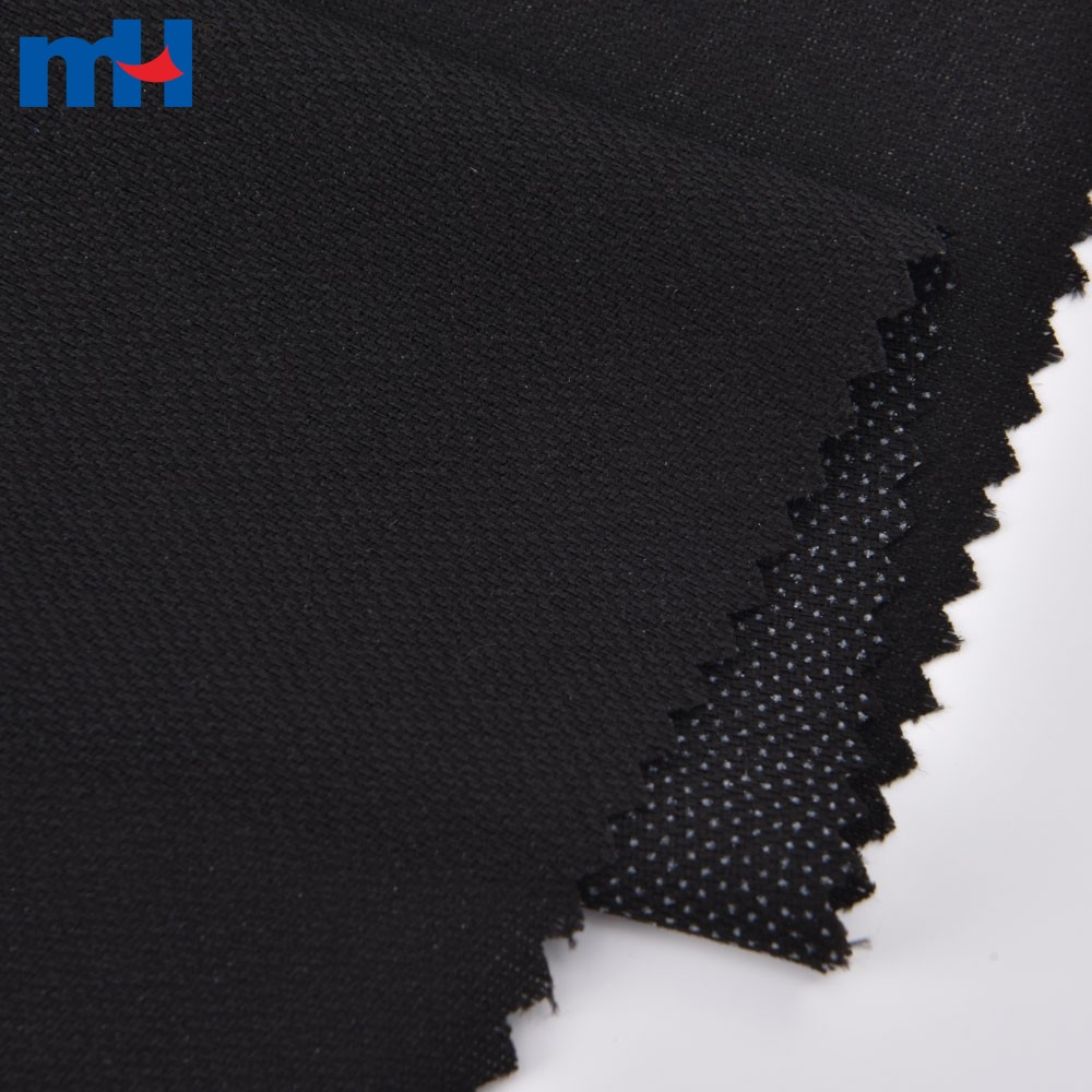 75D*75D Iron on Polyester Twill Woven Adhesive Interlining Fabric