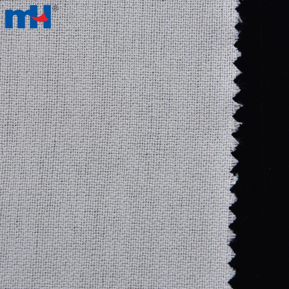 MH Wholesale White Iron-On Woven Fusible Interfacing Lining Fabric