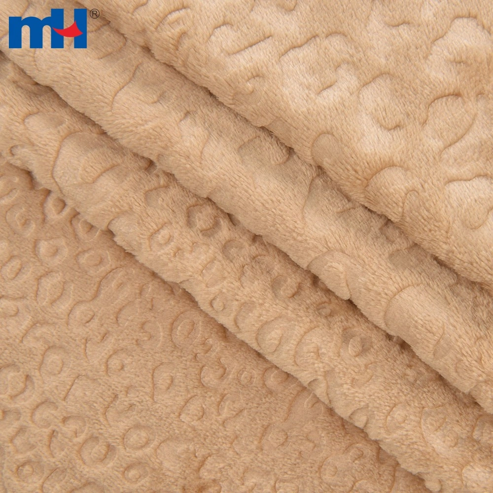 100% Polyester Embossed Flannel Fleece Blanket Material