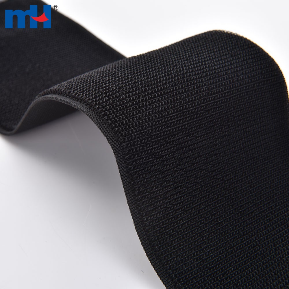 MH Supplier 100cm Wide Black Woven Elastic Band for Women Boots