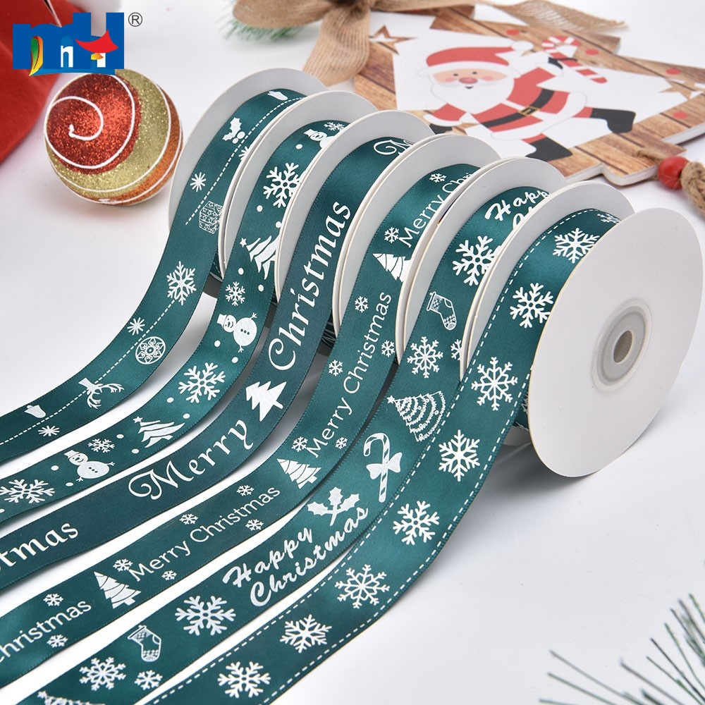 Silk Screen Printed Christmas Ribbon for Gift Wrapping Wholesale
