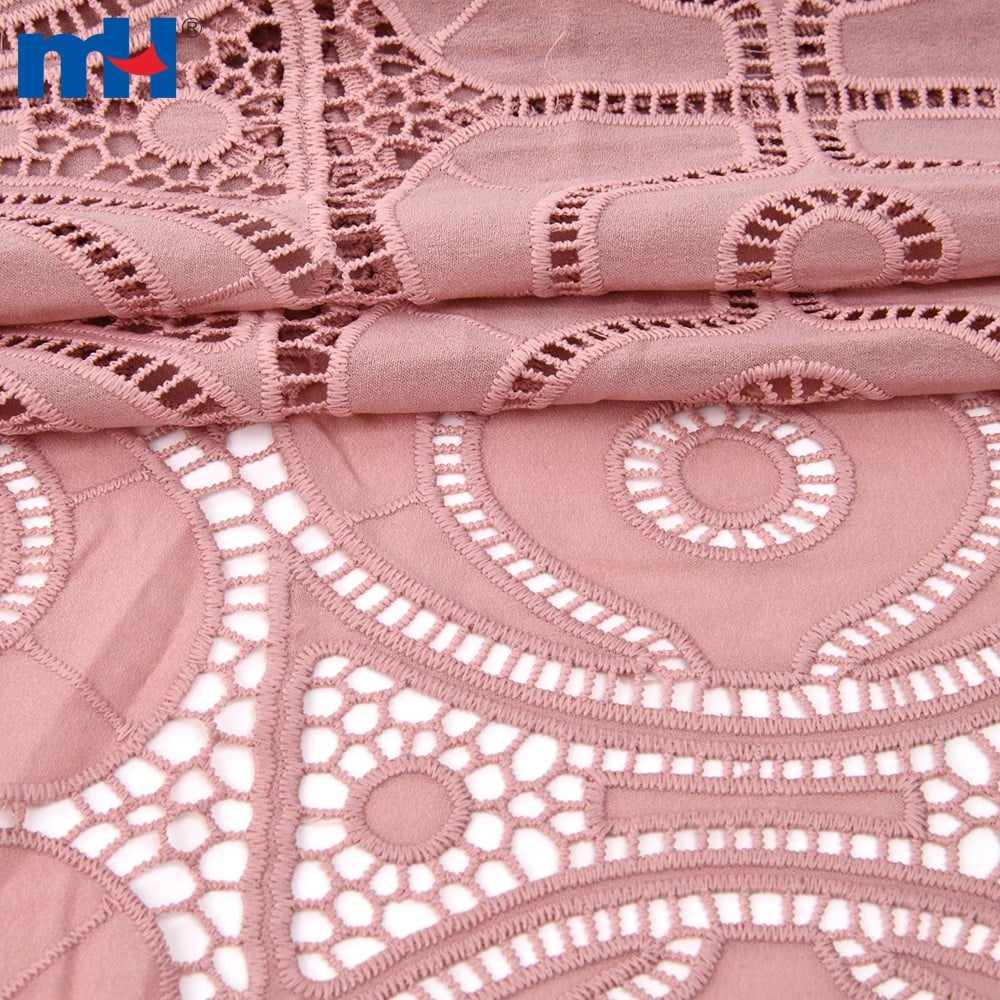 Polyester Laser Cut Lace Fabric Manufacturer from China's Factory