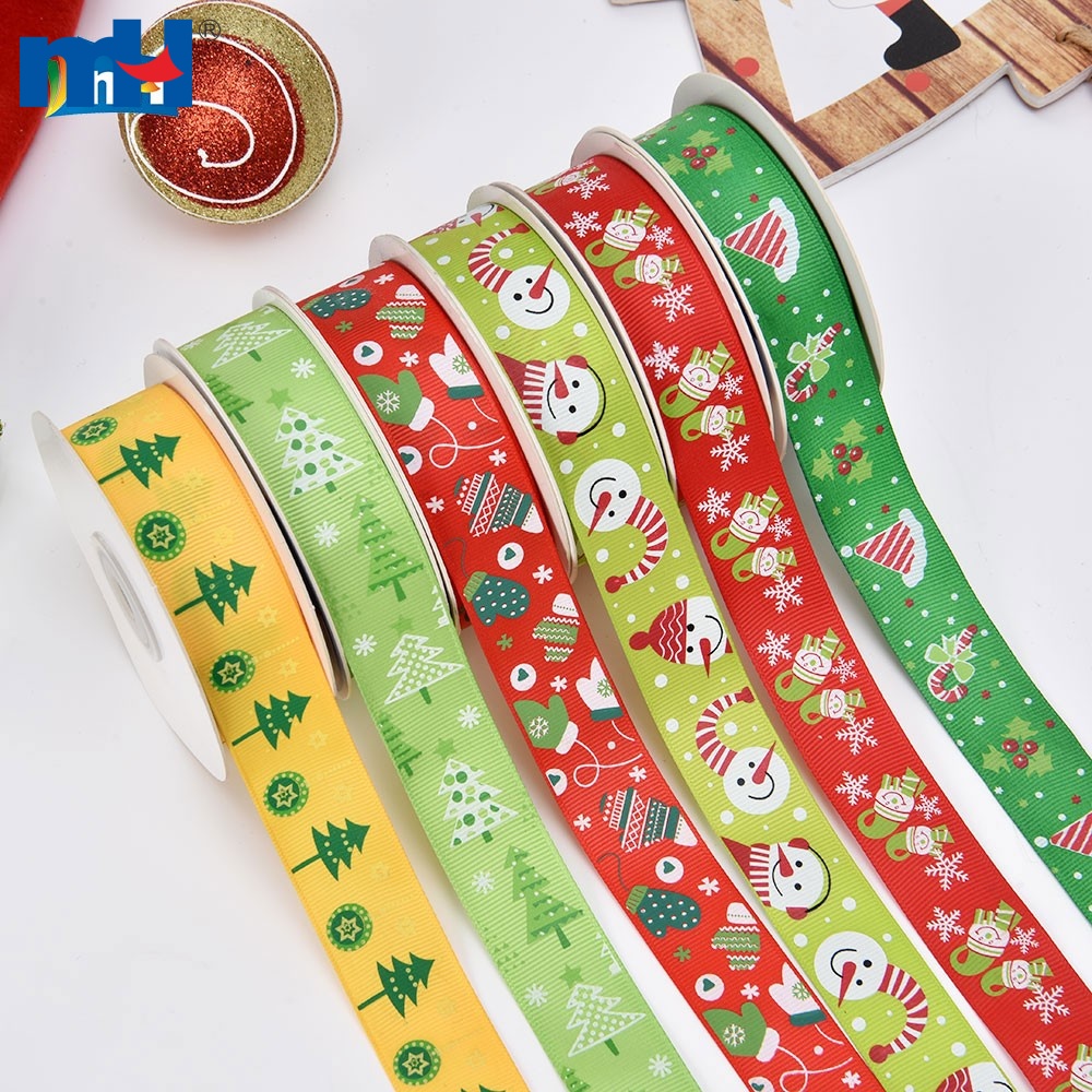 Silk Screen Printed Ribbon for Christmas Decoration Wholesale