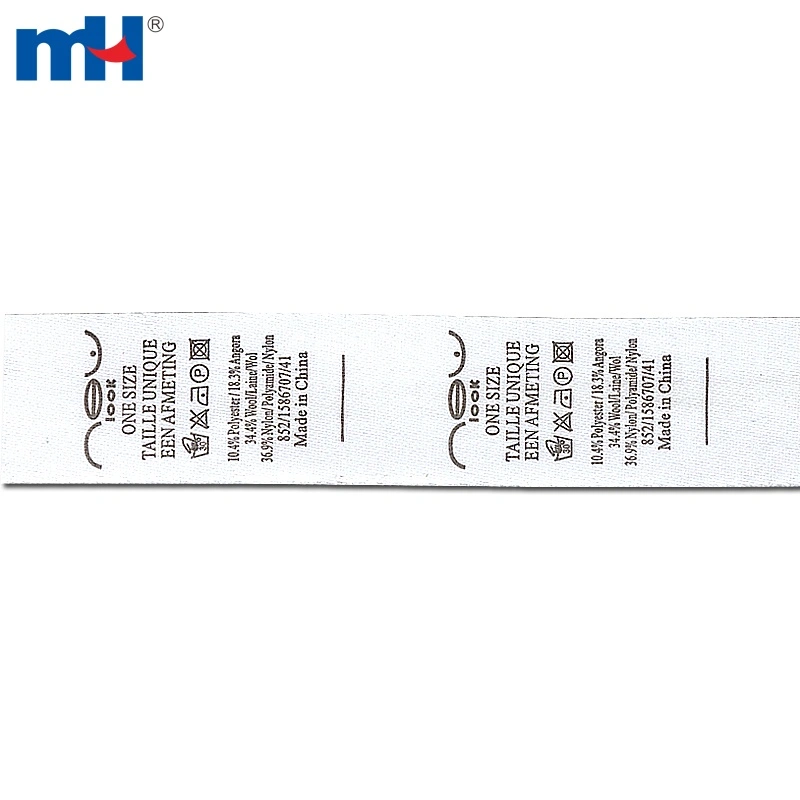 MH Supplier Customized Printed Clothing Labels for Clothes