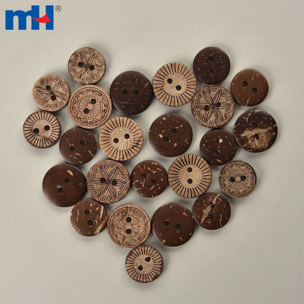 2 Holes Coconut Button for Shirt Sewing or DIY Crafts Pack of 100pcs