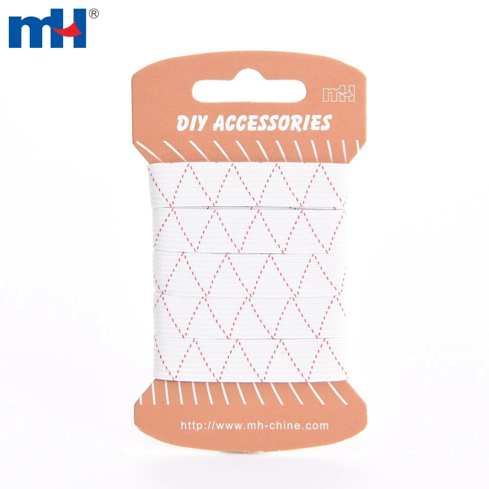 Haberdashery Sewing Elastic with a Zig-zag Pattern 5mm 7mm 10mm Wide White