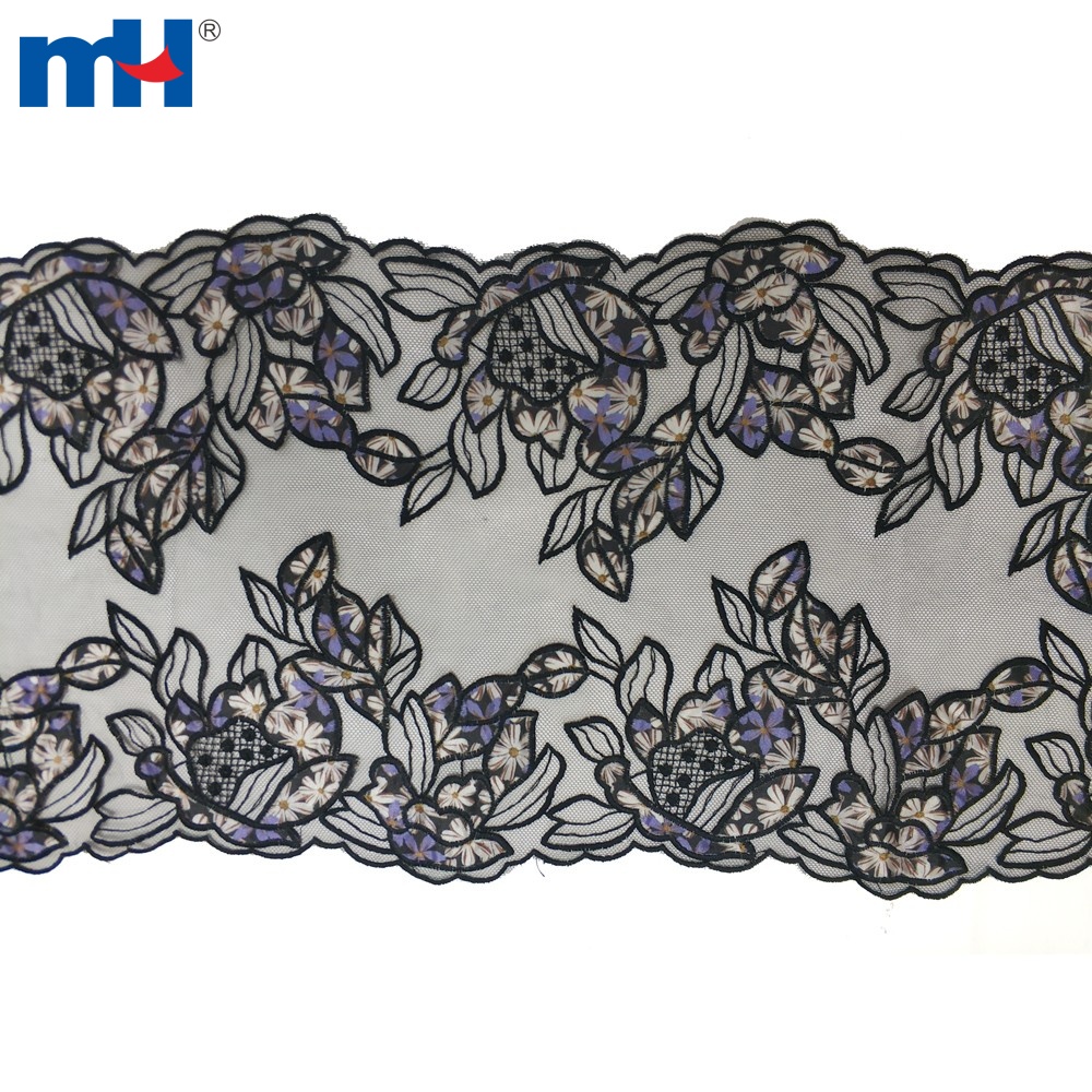 Polyester Mesh Embroidery Lace Material for Underwear