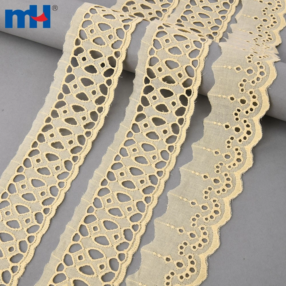 Cotton Lace Trim White Lace Ribbon Eyelet Lace Embroidery Lace Trim for ...