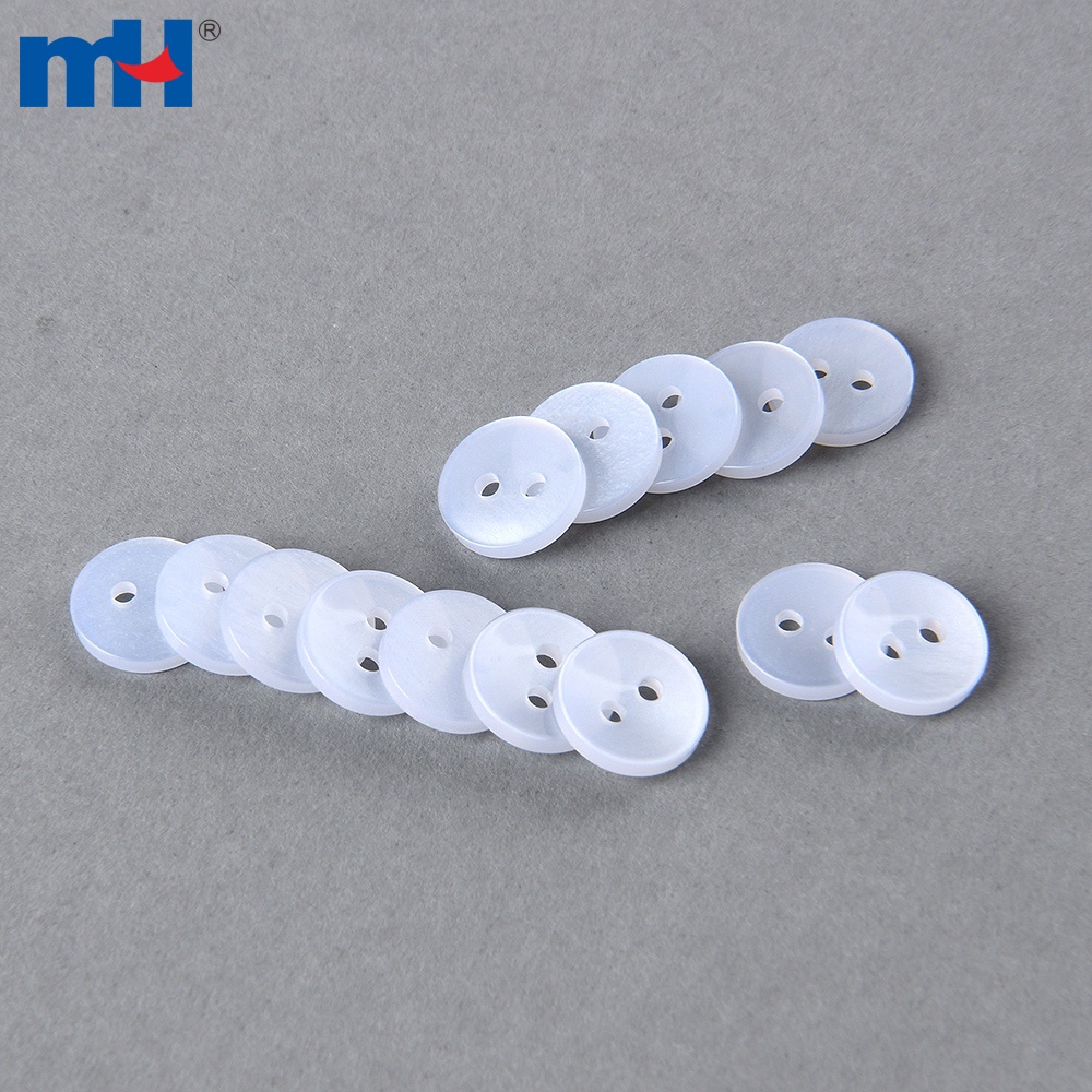 Classic Four Holes Round Pearl Resin Shirt Buttons for Sewing