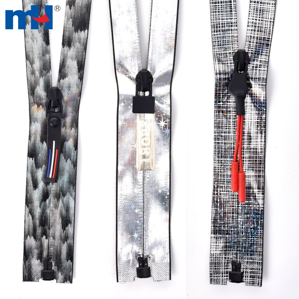 Custom Printing #5 Waterproof Water Resistance Nylon Coil Jacket Zipper