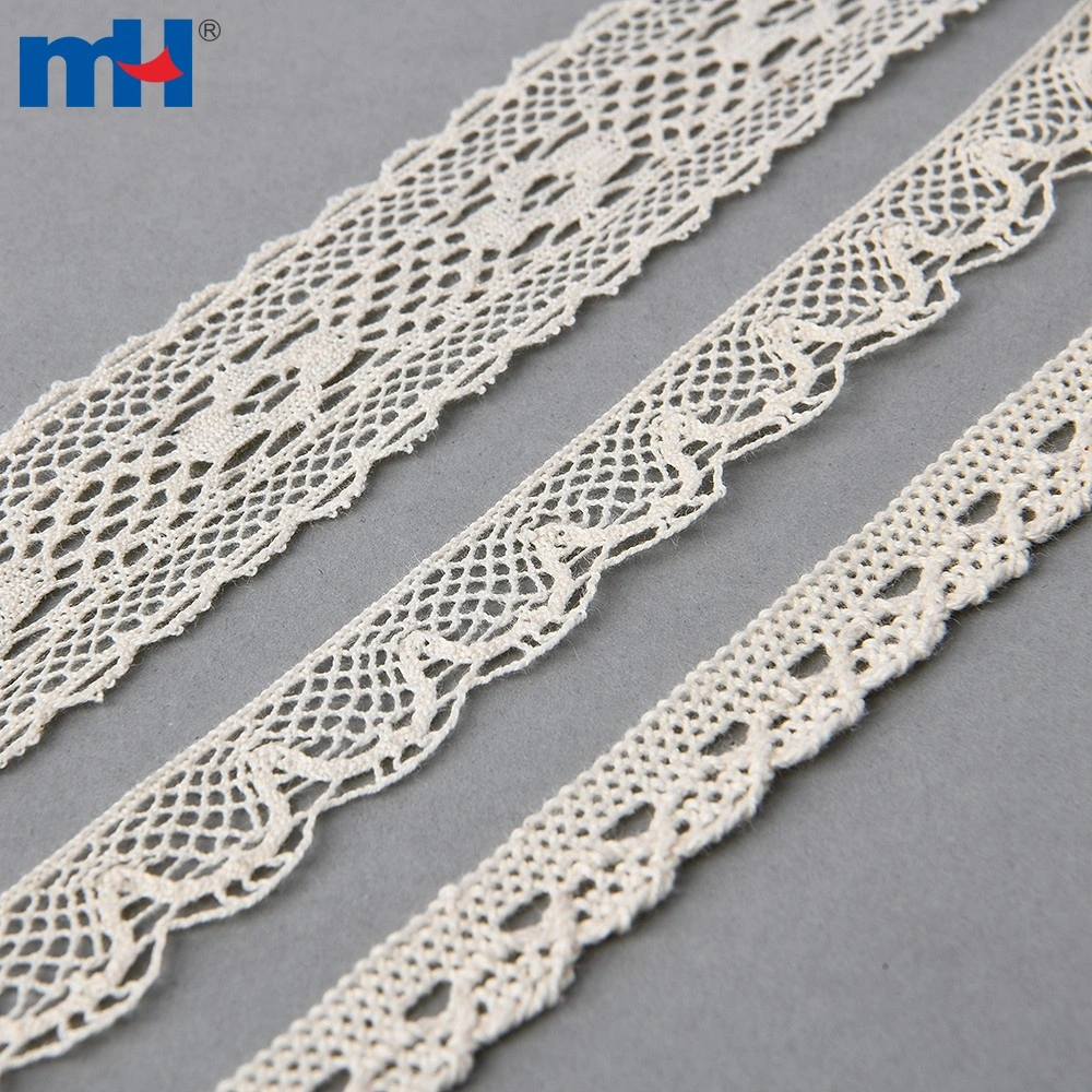 Custom Beige Cotton Crochet Lace Trim Ribbon