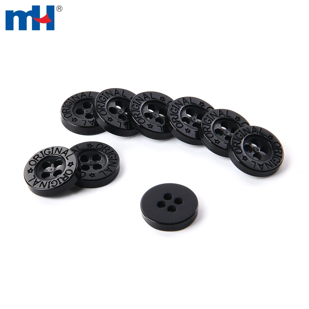 Assorted Colors Original Four Holes Round Resin Shirt Buttons for Sewing