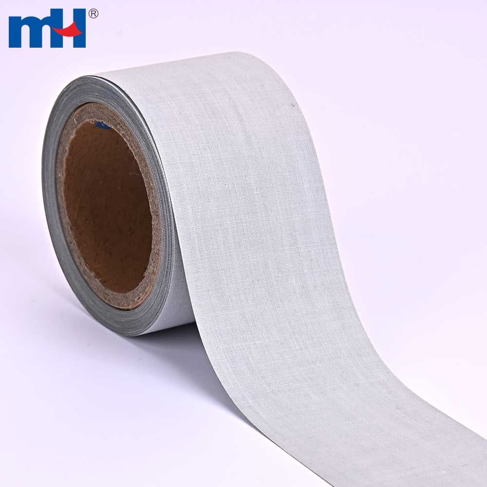 MH Manufacturer Sew On T/C Silver Reflective Fabric Tape 5cm wide