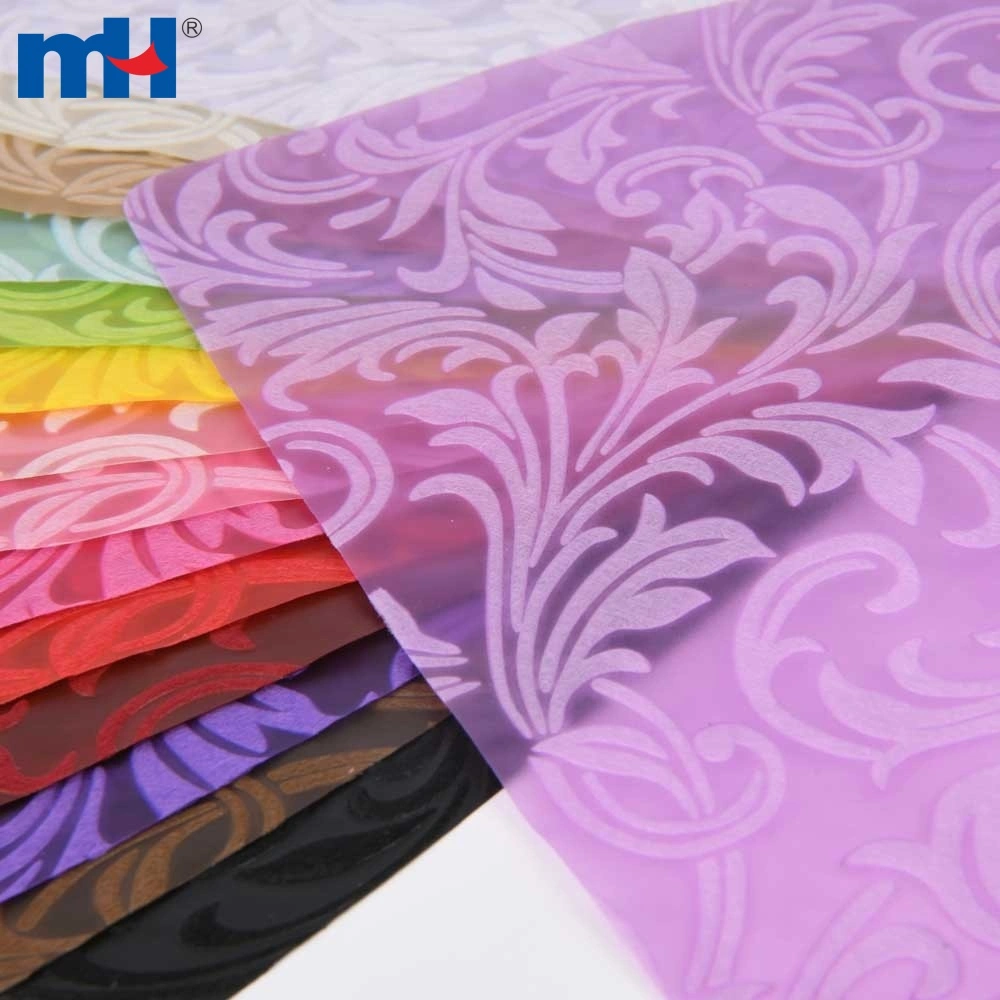 Envoltura de flores no tejidas con patrón de iris en relieve 3D