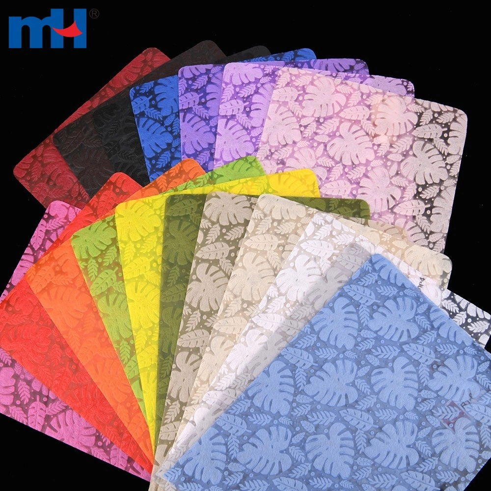 3D PP Brazil Leaf Embossed Non Woven Fabric for Wrapping Flower