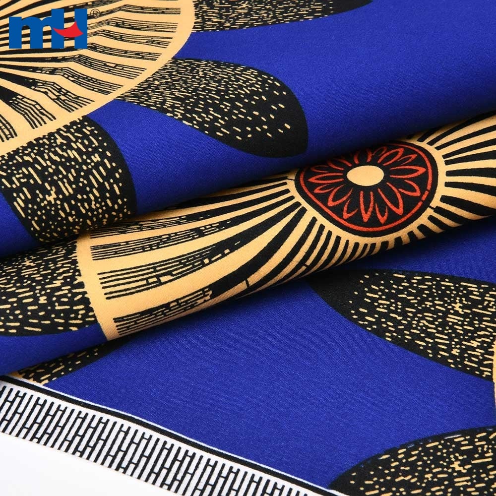 Polyester Realwax Ankara African Fabric for Head Wraps and Dress