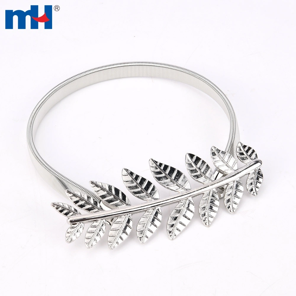 Decorative 2pcs Zinc Alloy Silver Leaf Spring Curtain Tieback Clips