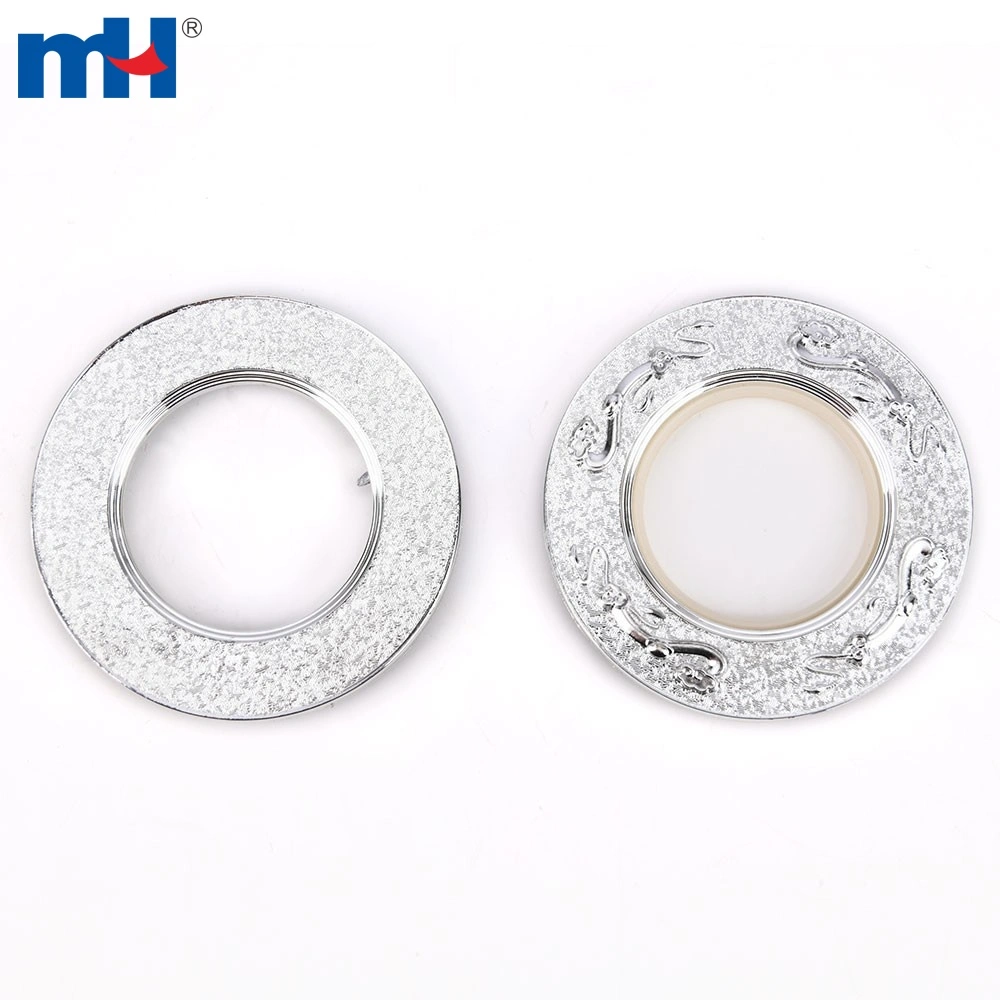 40mm Plastic Roman Pole Curtains Rings Eyelets