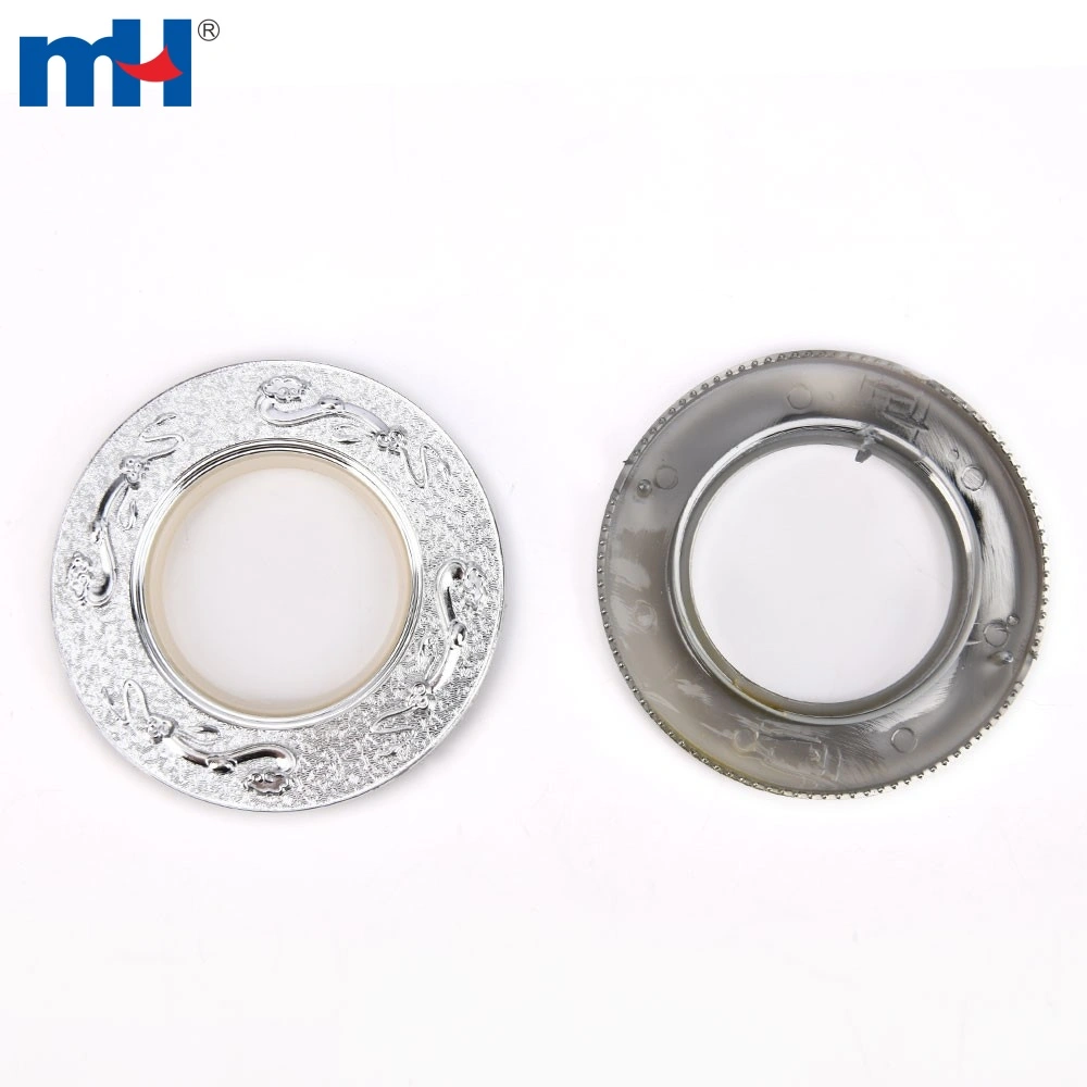 40mm Plastic Roman Pole Curtains Rings Eyelets